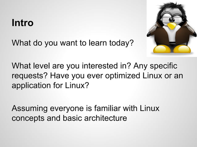 Performance optimization on Linux by Peter Toth | PPT