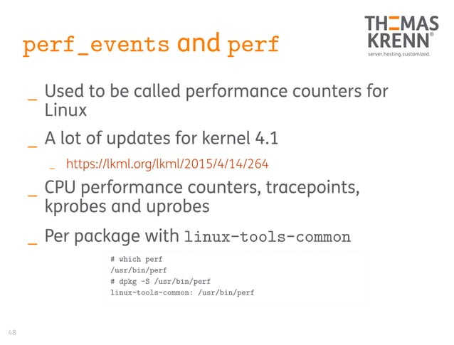 OSMC 2015: Linux Performance Profiling and Monitoring by Werner Fischer | PDF | Operating ...