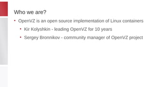 What's missing from upstream kernel containers? - Kir Kolyshkin, Sergey Bronnikov | PPT