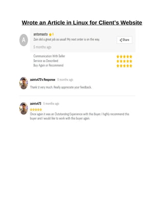 Linux portfolio | PDF