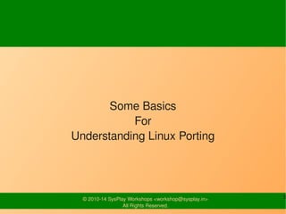 Linux Porting | PPT