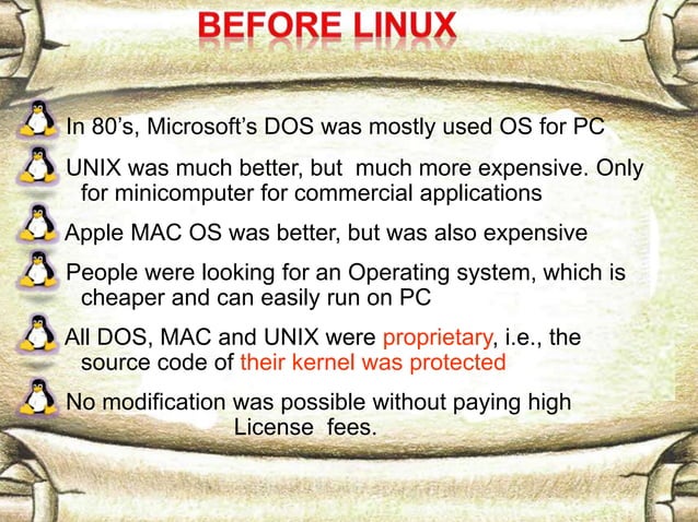 Overview Linux Ppt Ppt