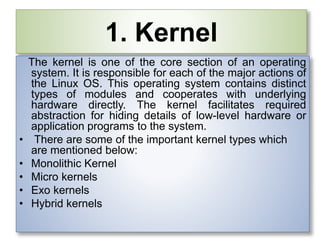 LINUX ppt.linux operating system and digram | PPTX
