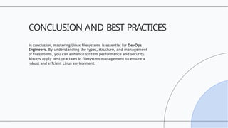 Linux Filesystem Fundamentals: What Every DevOps Engineer Should Know | PPT