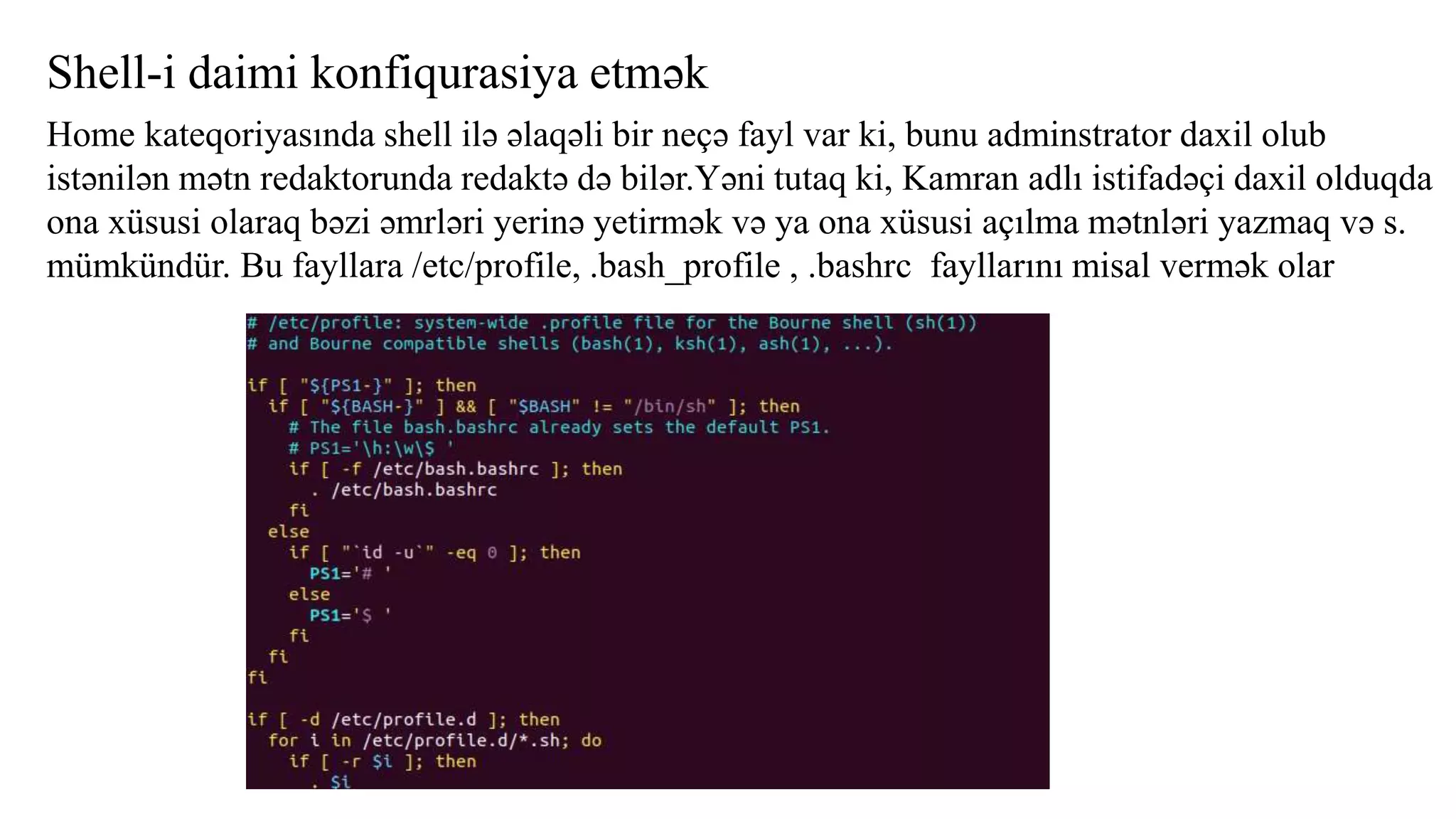 Azərbaycanca Linux-un sadə (elementary) əmrləri | PPTX