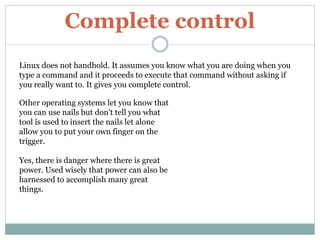 Linux principles and philosophy | PPTX