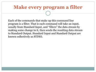 Linux principles and philosophy | PPTX