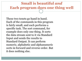 Linux principles and philosophy | PPTX