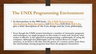 Linux principles and philosophy | PPTX