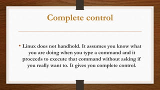Linux principles and philosophy | PPTX