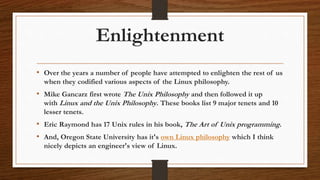 Linux principles and philosophy | PPTX