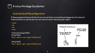 Linux privilege escalation | PPTX