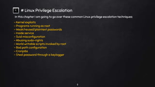 Linux privilege escalation | PPTX