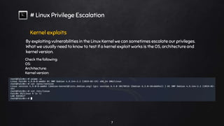 Linux privilege escalation | PPTX