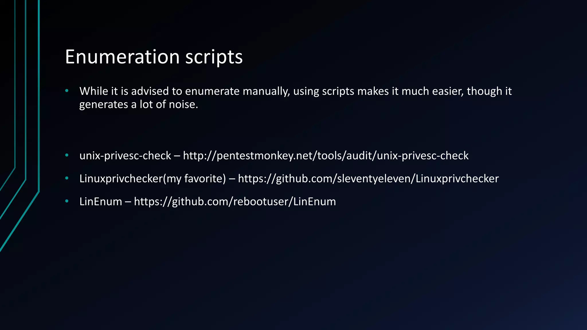 Linux privilege escalation 101 | PPTX