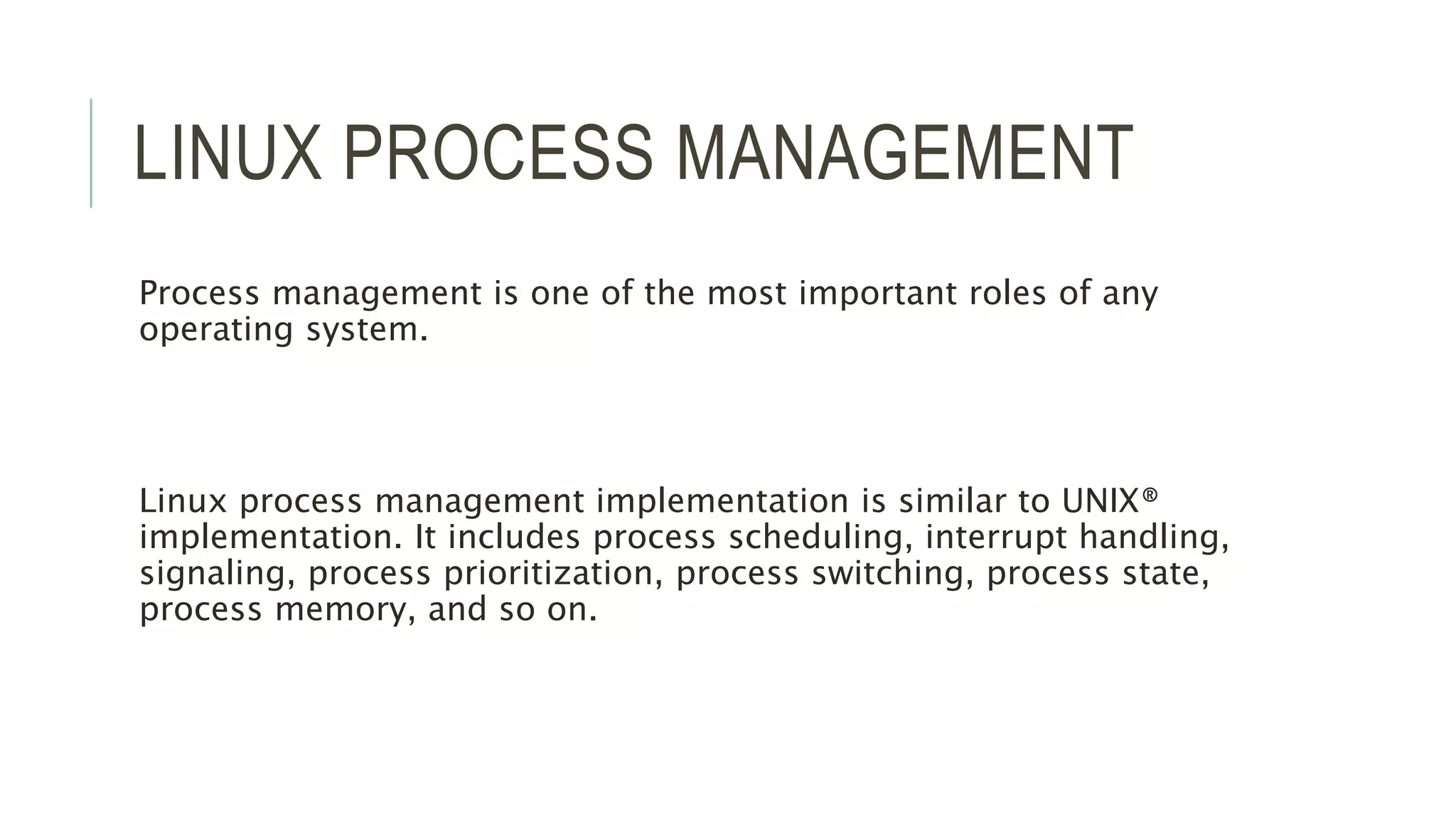 Linux process management | PPTX
