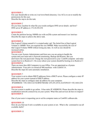 Linux questions | PDF