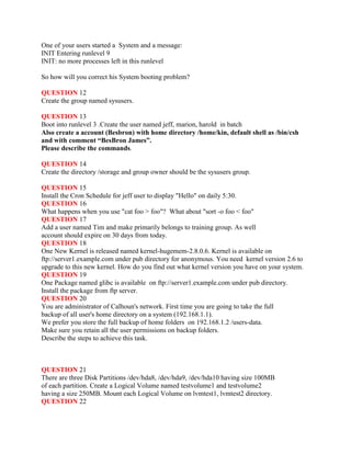 Linux questions | PDF