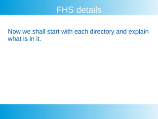 Linux course fhs file hierarchy standard | PPT