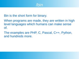 Linux course fhs file hierarchy standard | PPT