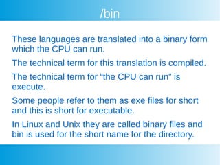 Linux course fhs file hierarchy standard | PPT