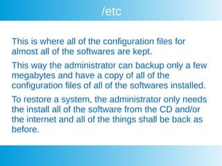 Linux course fhs file hierarchy standard | PPT