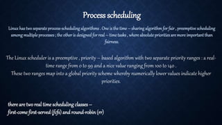 Linux scheduling and input and output | PPTX | Operating Systems | Computer Software and ...