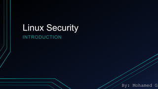 Linux security introduction | PPT