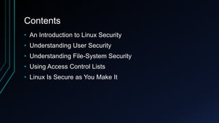 Linux security introduction | PPT