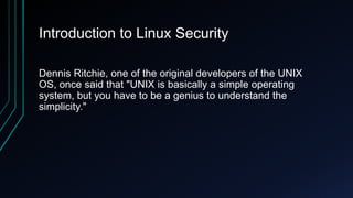 Linux security introduction | PPT
