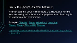 Linux security introduction | PPT