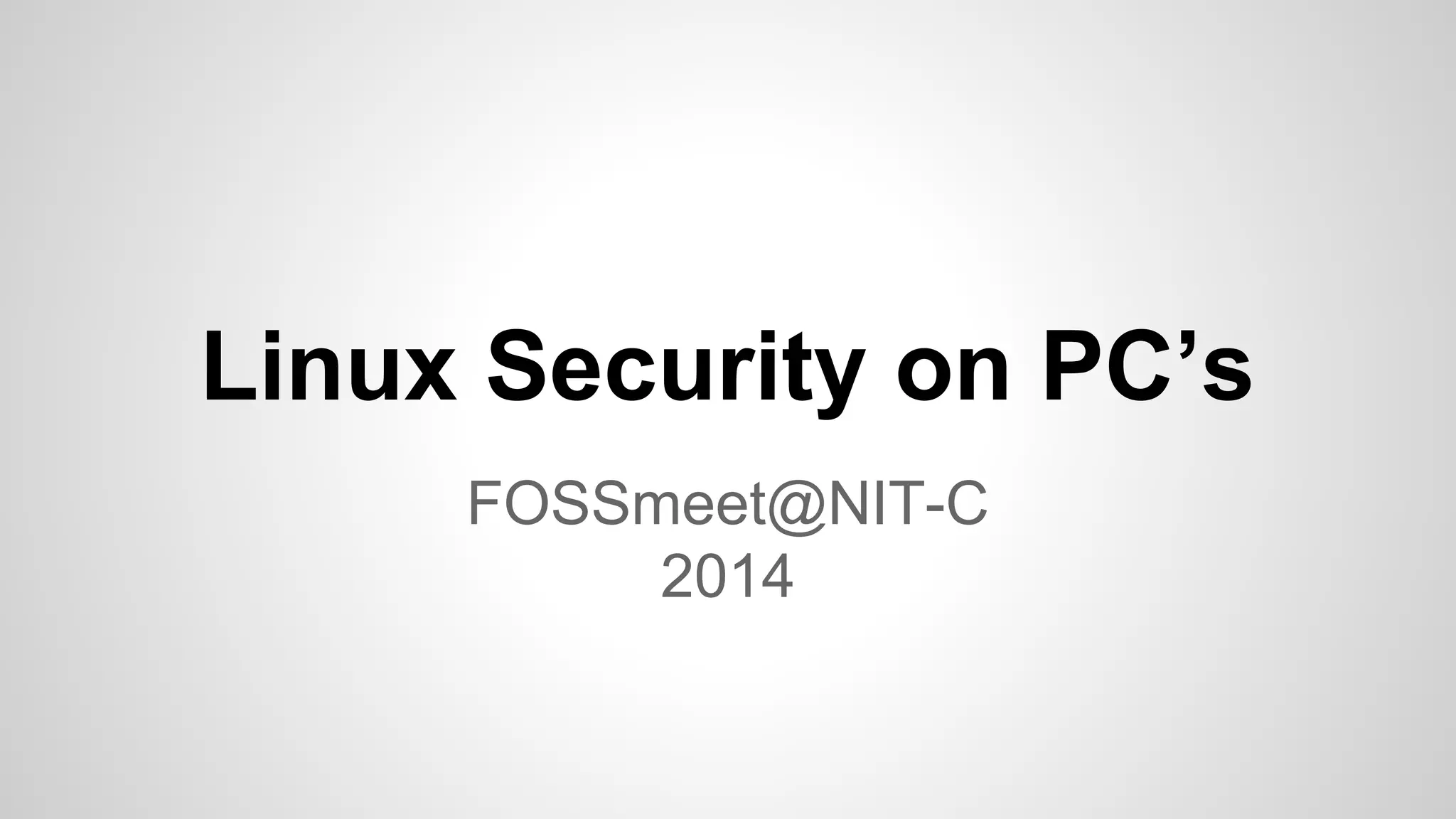 Linux security (outline) | PPT