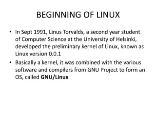 Introduction to Linux basic | PPTX