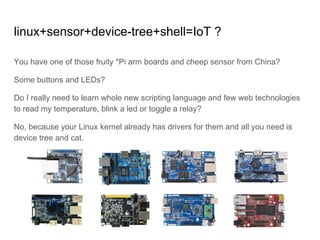 Linux+sensor+device-tree+shell=IoT ! | PDF