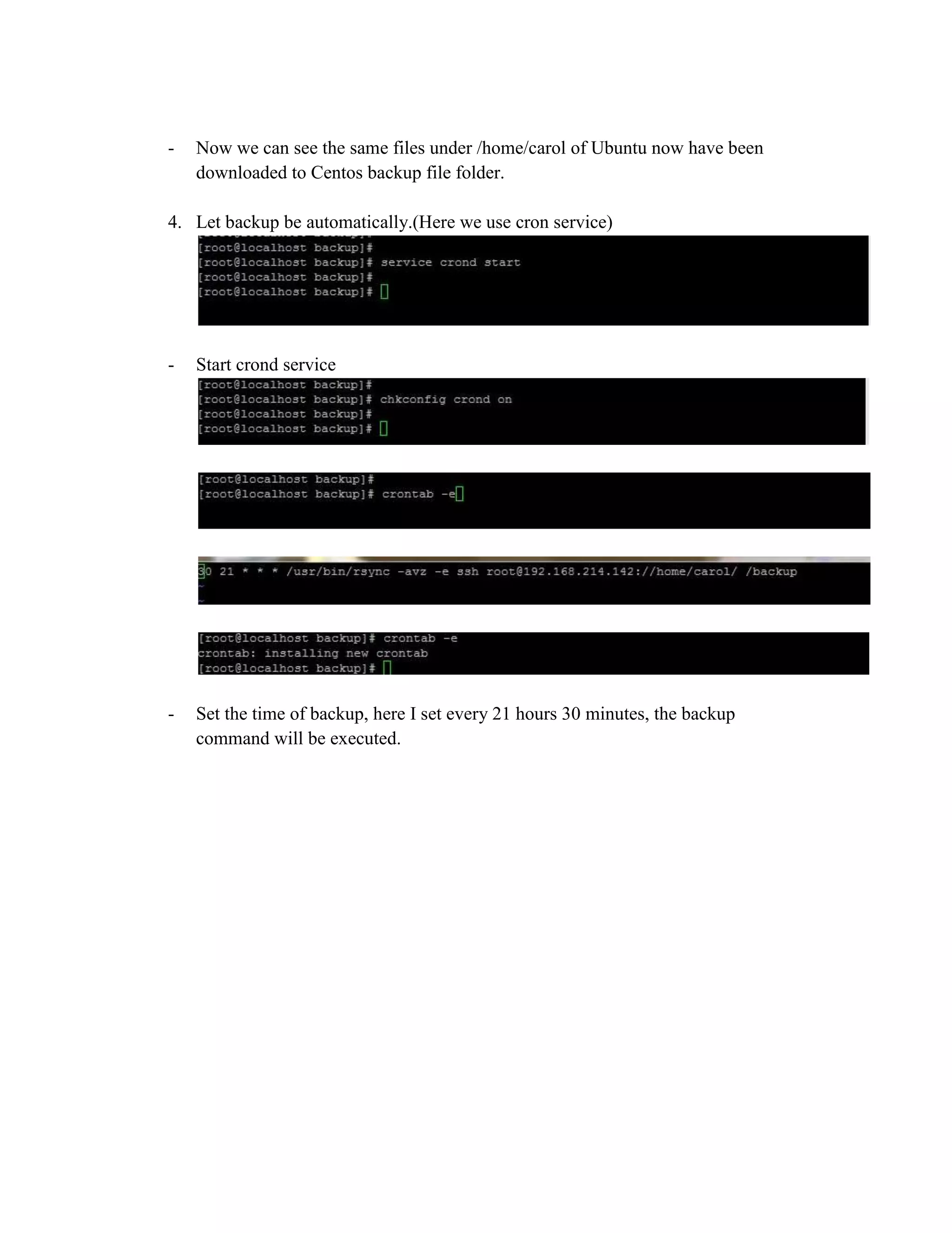 Linux Server Backup Solution Docx Operating Systems Computer Software And Applications
