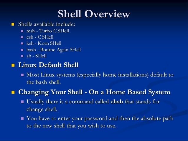 Linux shell env