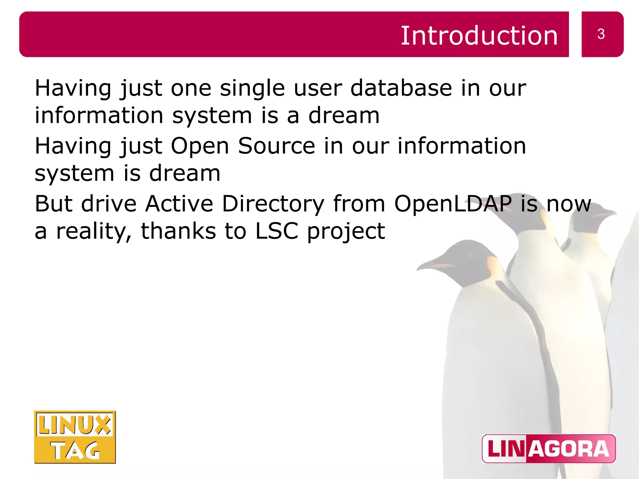 Synchronize OpenLDAP with Active Directory with LSC project | PPT
