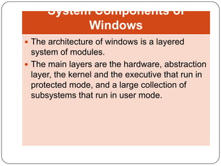 Linux vs windows | PPTX | Computing | Technology & Computing