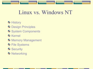 Linux vs windows | PPT | Operating Systems | Computer Software and ...