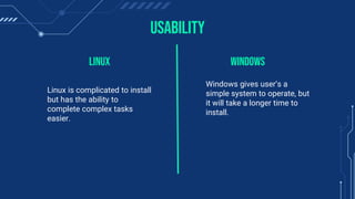 Comparative Analysis of Windows and Linux System | PPTX