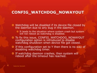 Linux watchdog timer | PPT