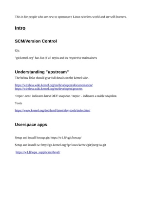 Linux wireless kickstarter Guide | PDF