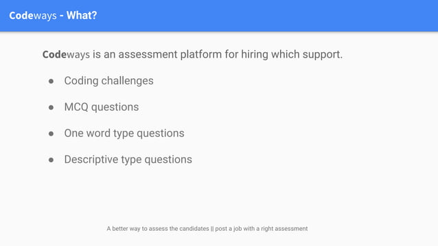 Linways assessment codeways! | PPT