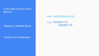 Linways assessment codeways! | PPT