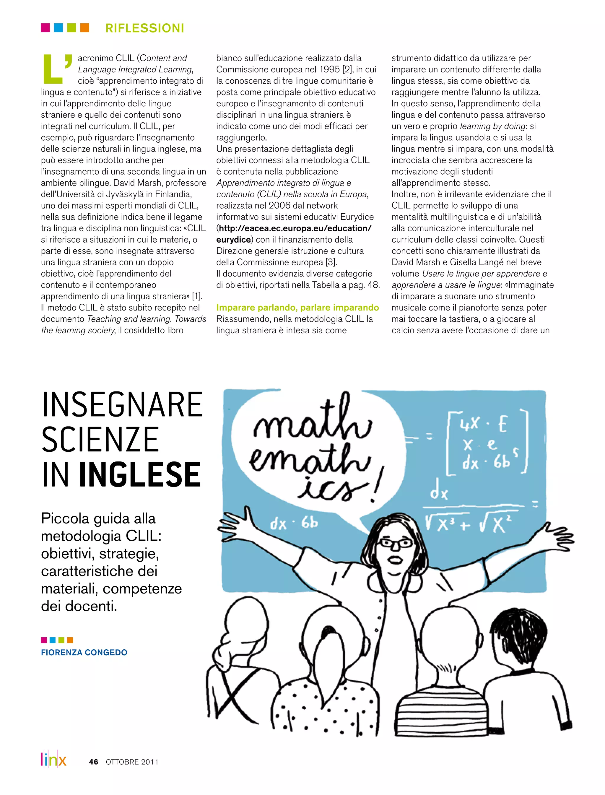 Insegnare Scienze In Inglese-Teaching Science in English | PDF
