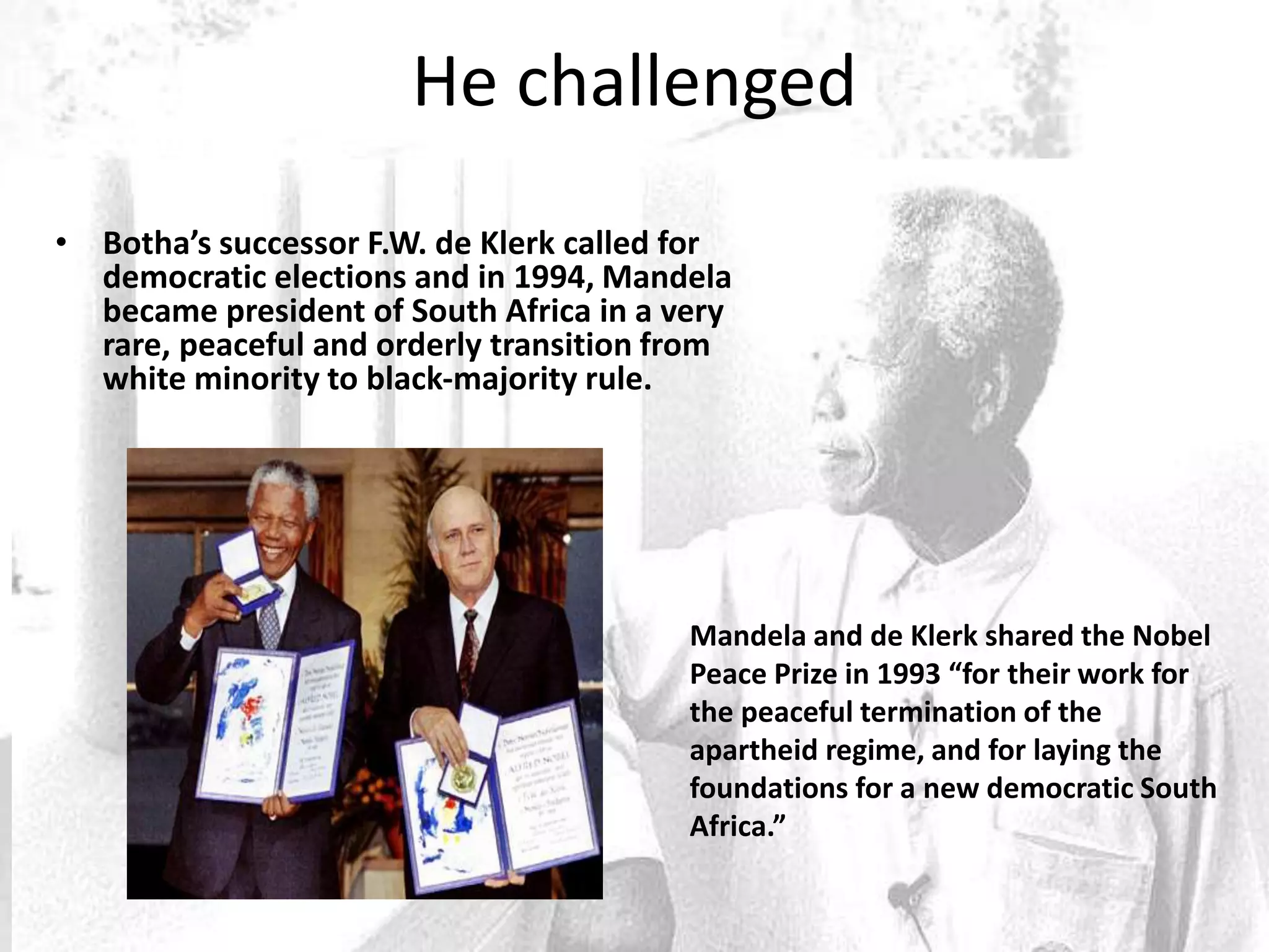 Leadership style Nelson Mandela | PPTX