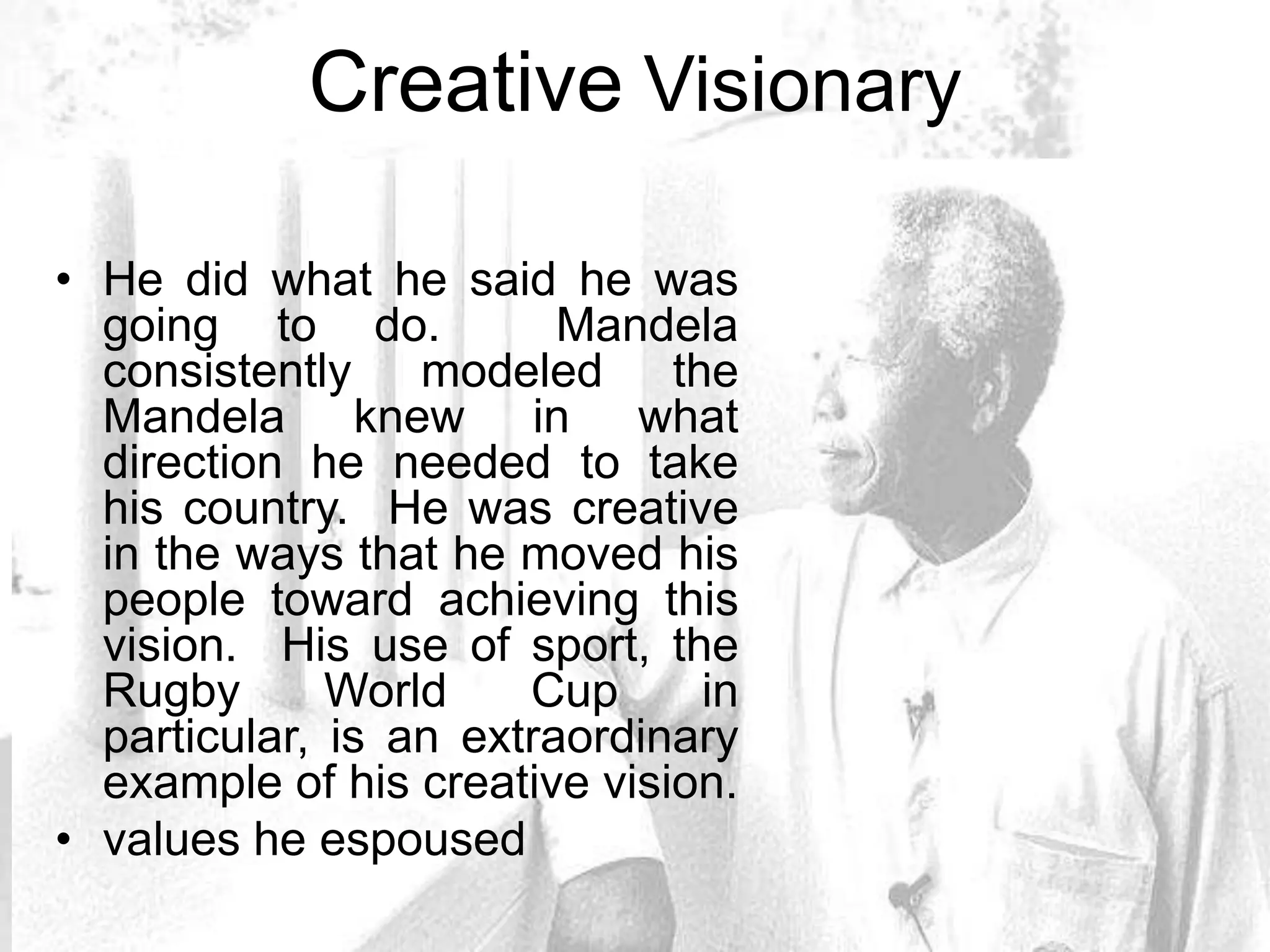 Leadership style Nelson Mandela | PPTX