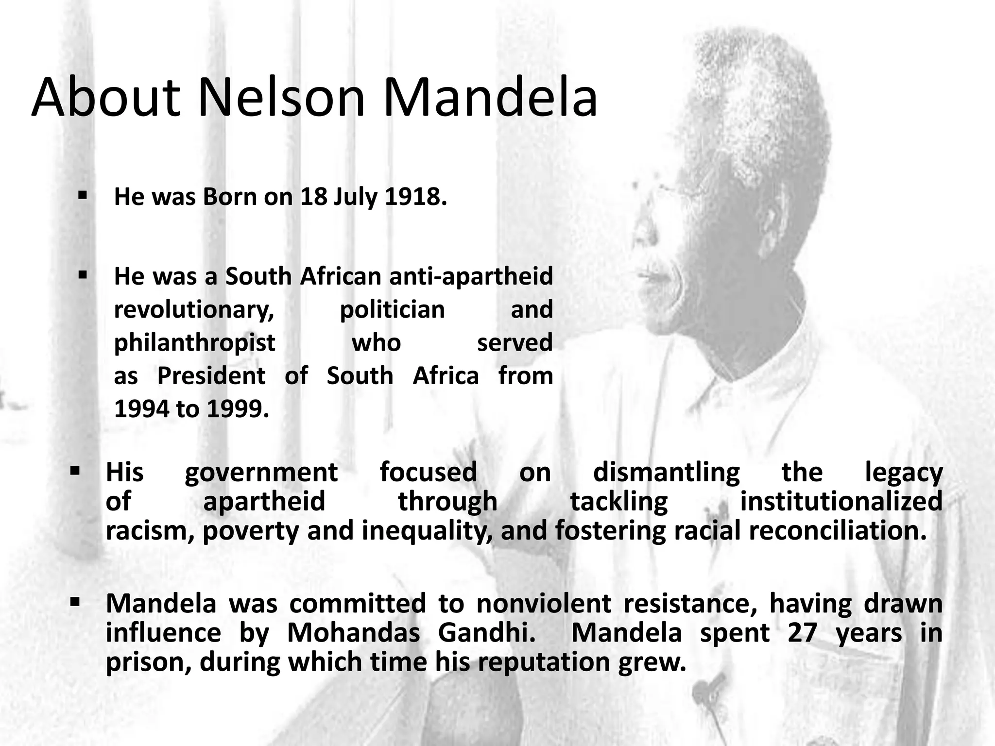 Leadership style Nelson Mandela | PPTX