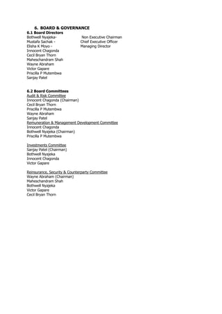 Zimnat Lion Insurance Company Profile | PDF