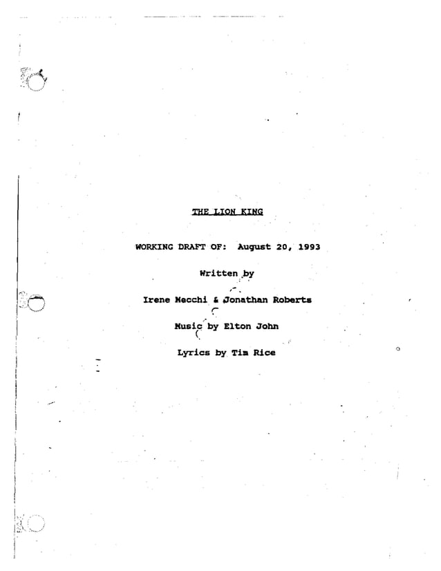 Lion king,-script | PDF